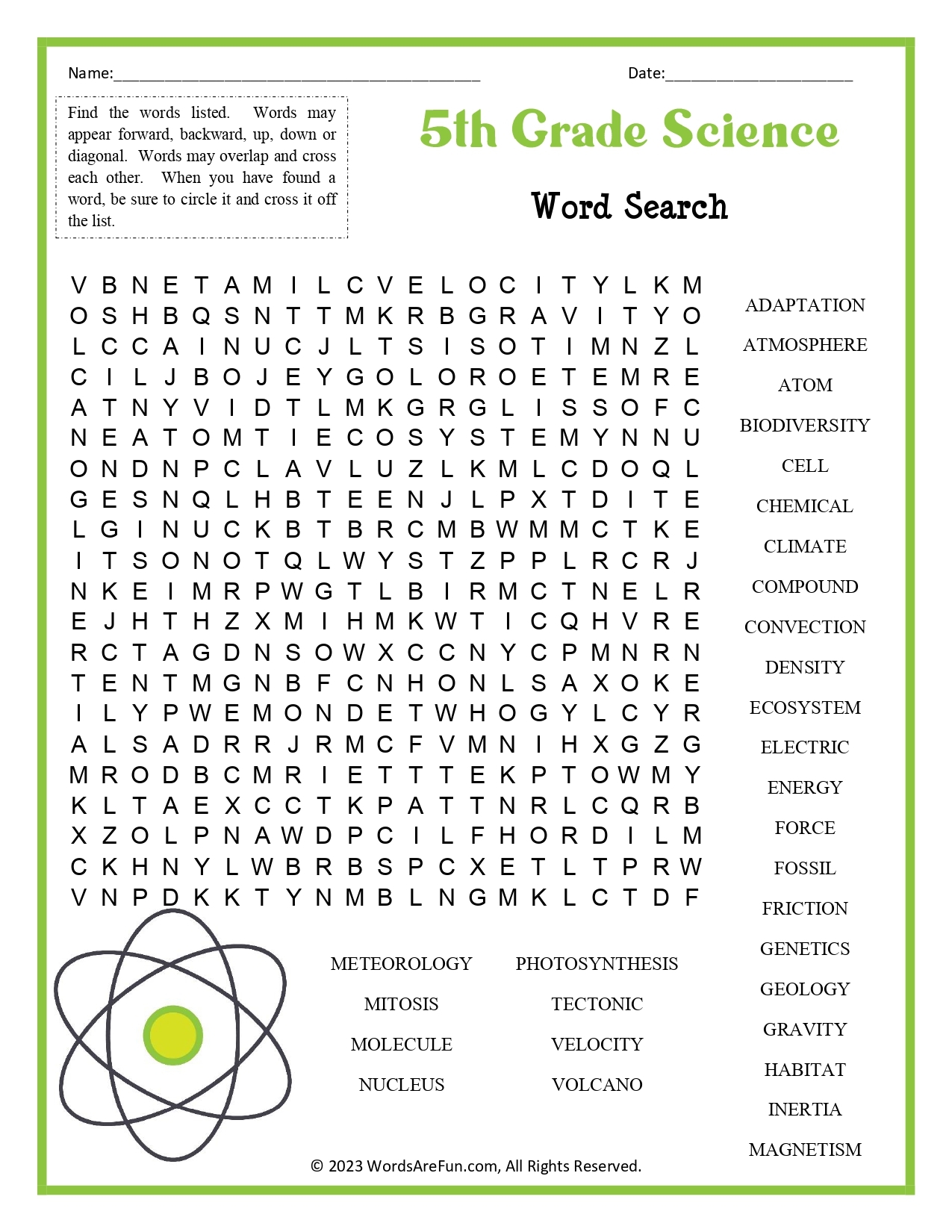 5Th Grade Free Printable Word Searches - Free Printable Online